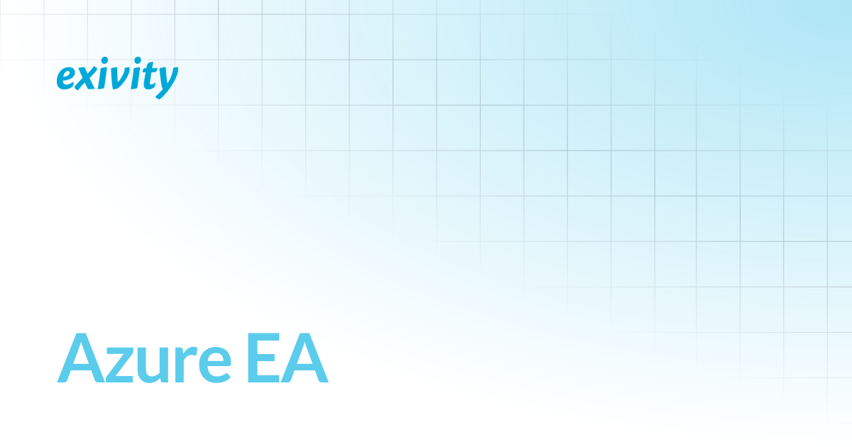 Azure EA | Exivity docs