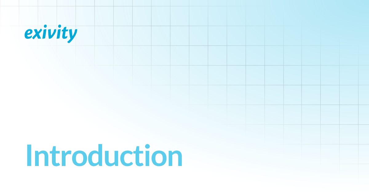 Introduction | Exivity docs
